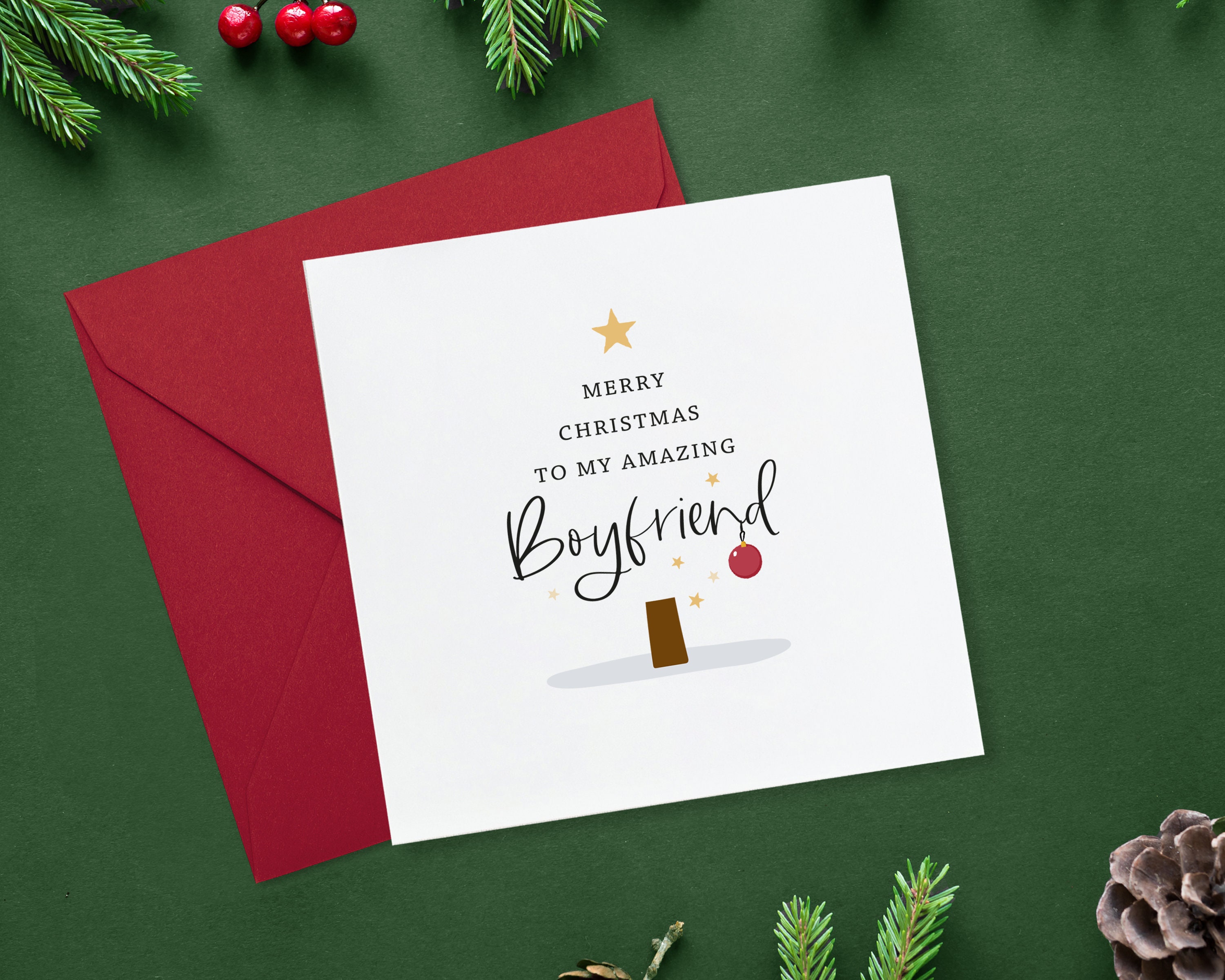 Boyfriend Christmas Card, Christmas Card Boyfriend, Christmas Card for ...