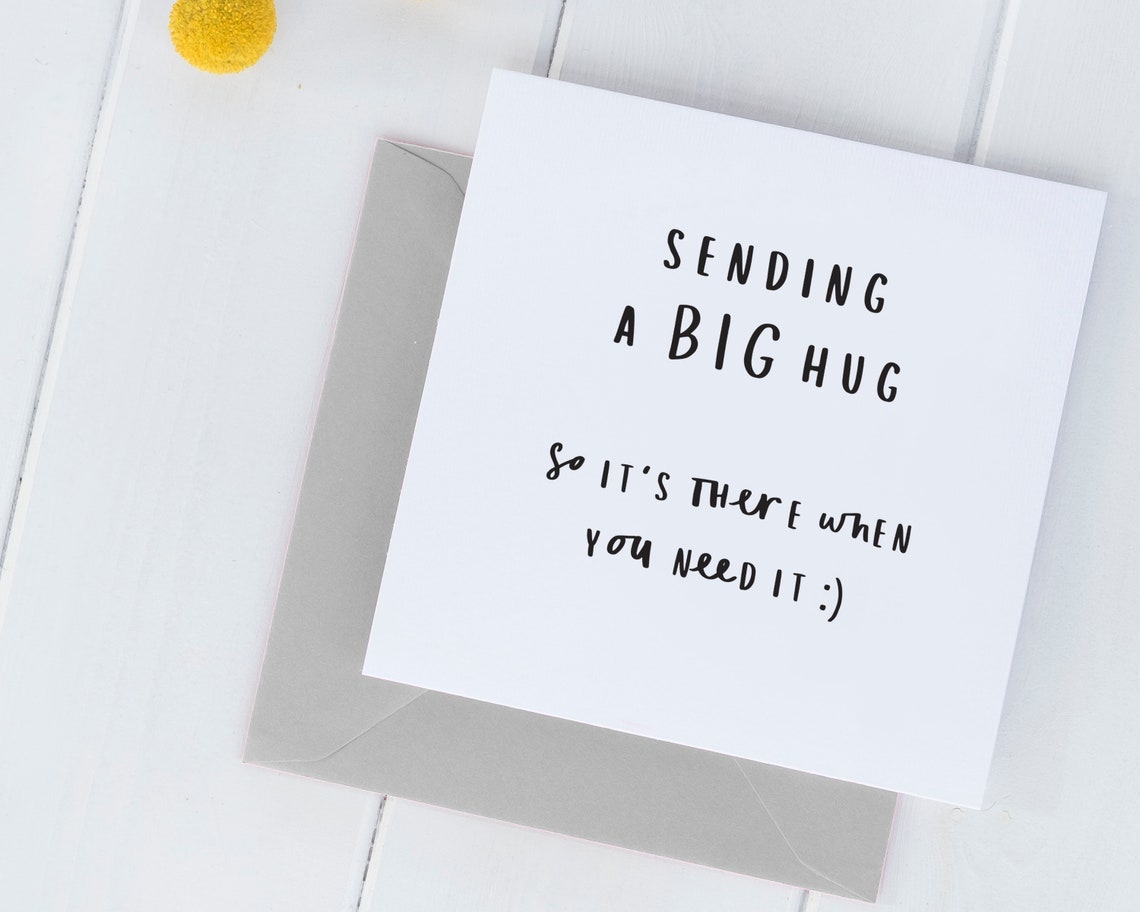 Sending A Hug Card Sending Hugs Card Thinking of You Card - Etsy UK