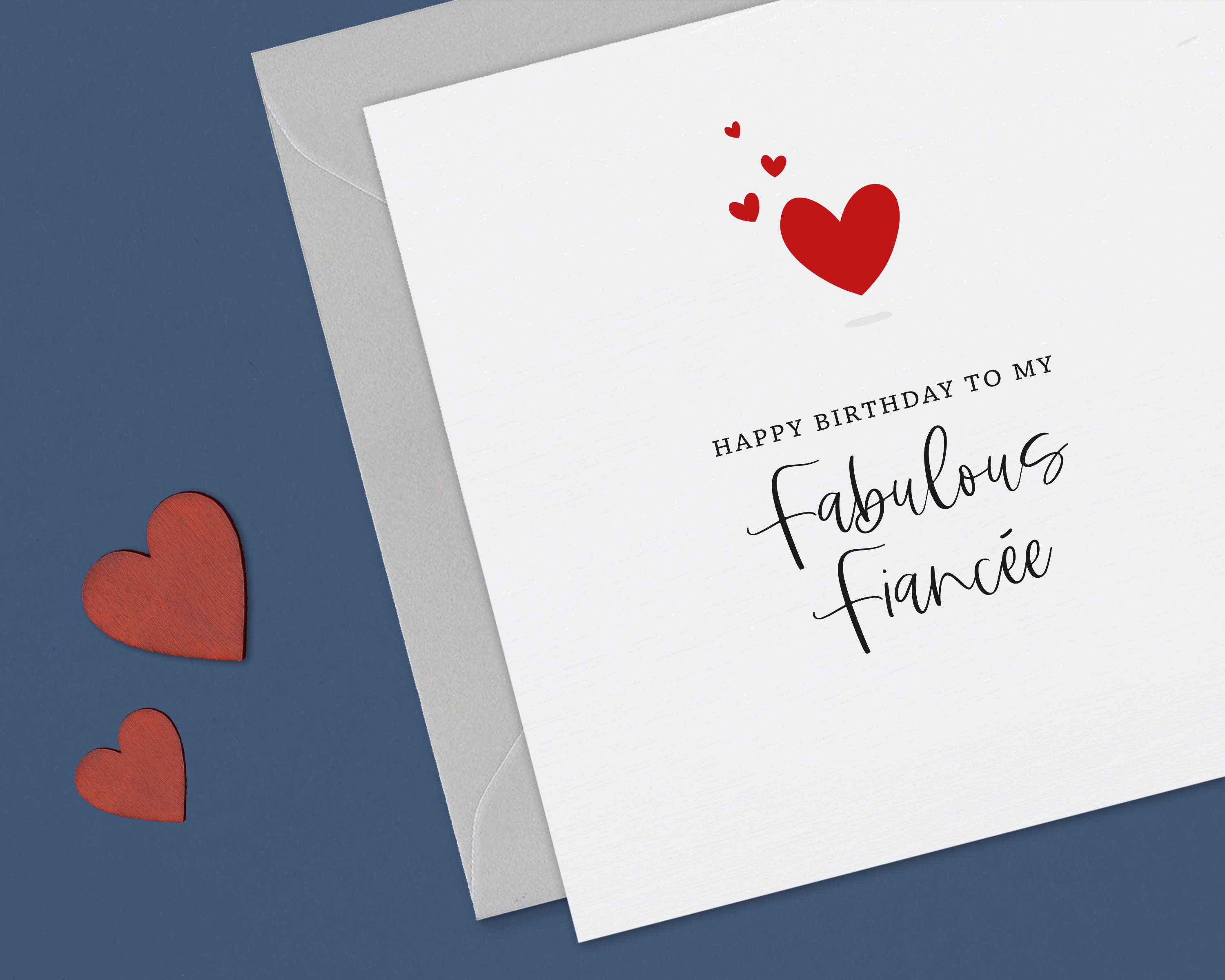 Fiance Birthday Card, Birthday Card Fiance, Fiancee Birthday Card ...