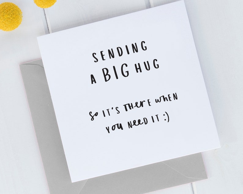 Sending A Hug Card Sending Hugs Card Thinking of You Card - Etsy UK