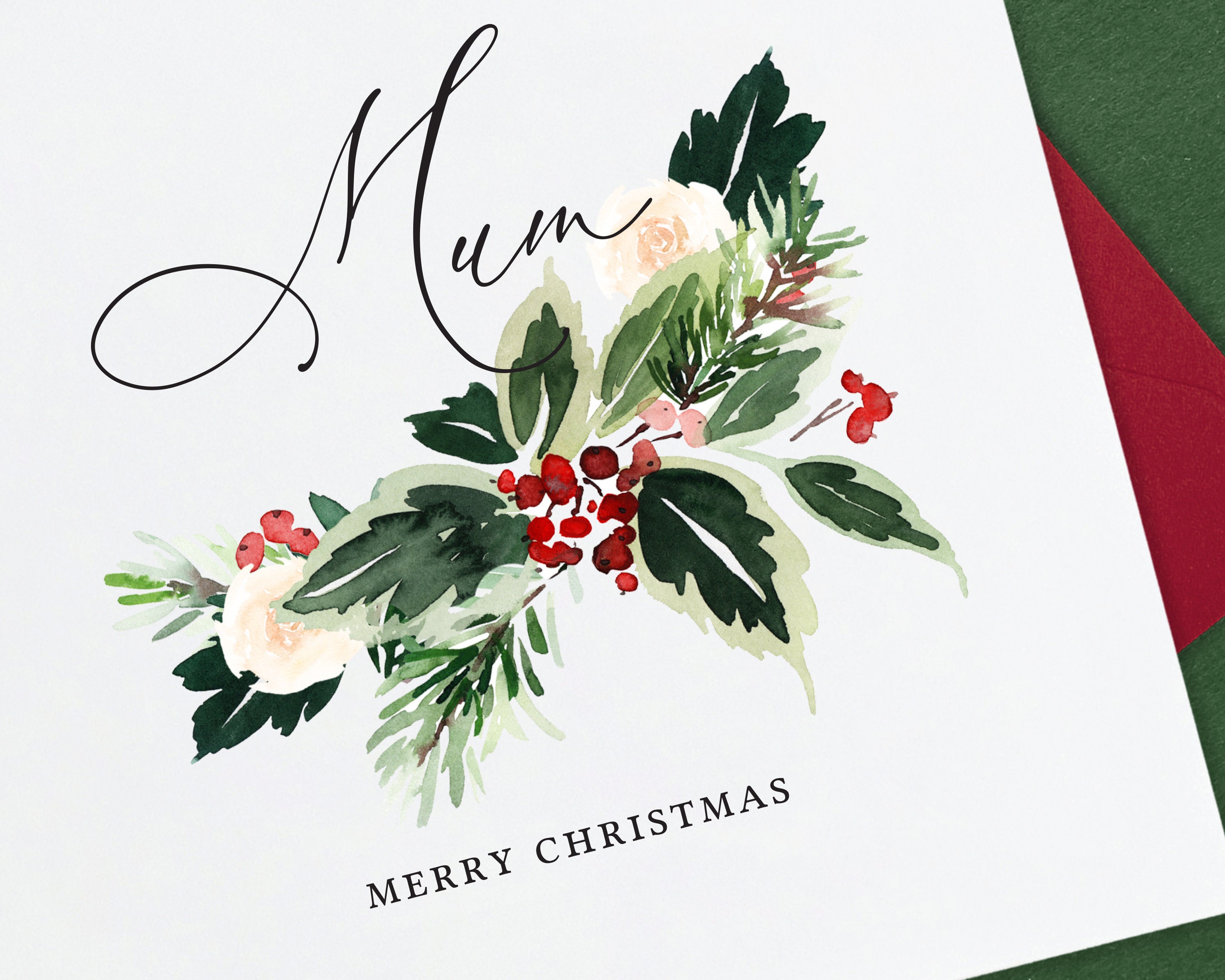 Mum Christmas Card Christmas Card Mum Christmas Card - Etsy UK