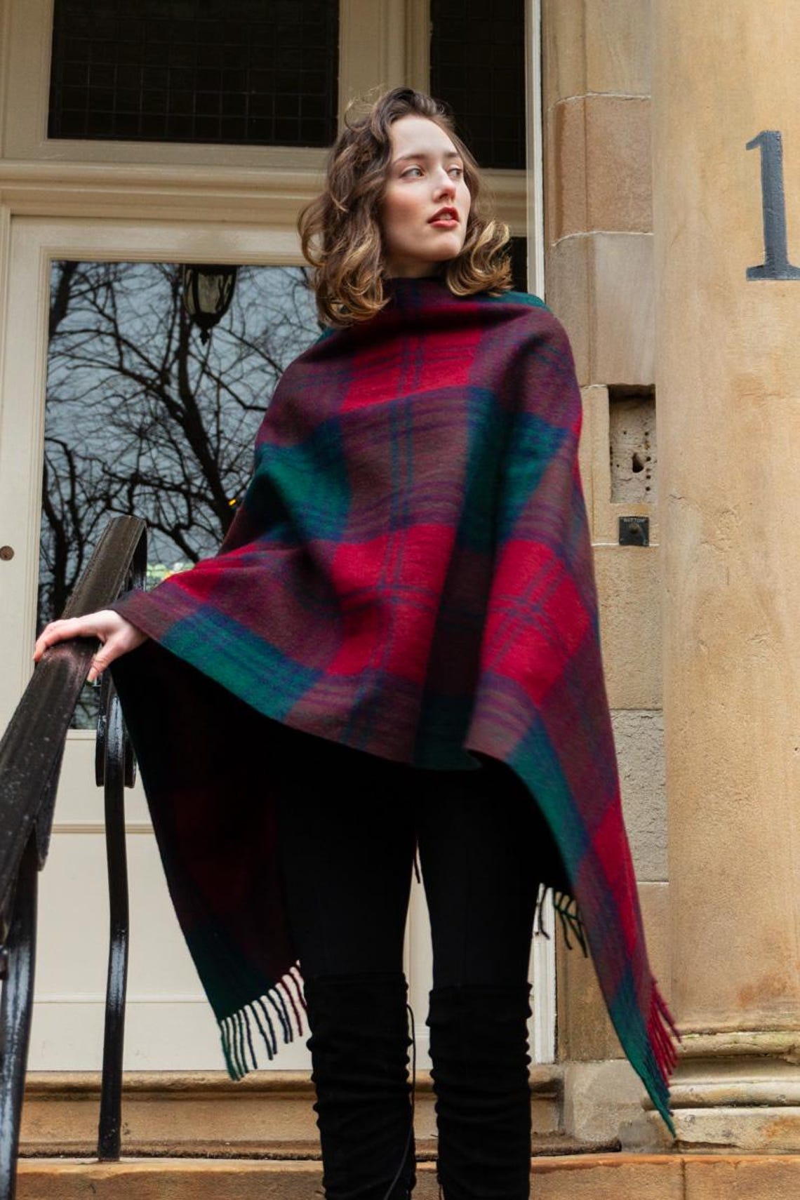 Tartan Poncho (lindsay) - Etsy