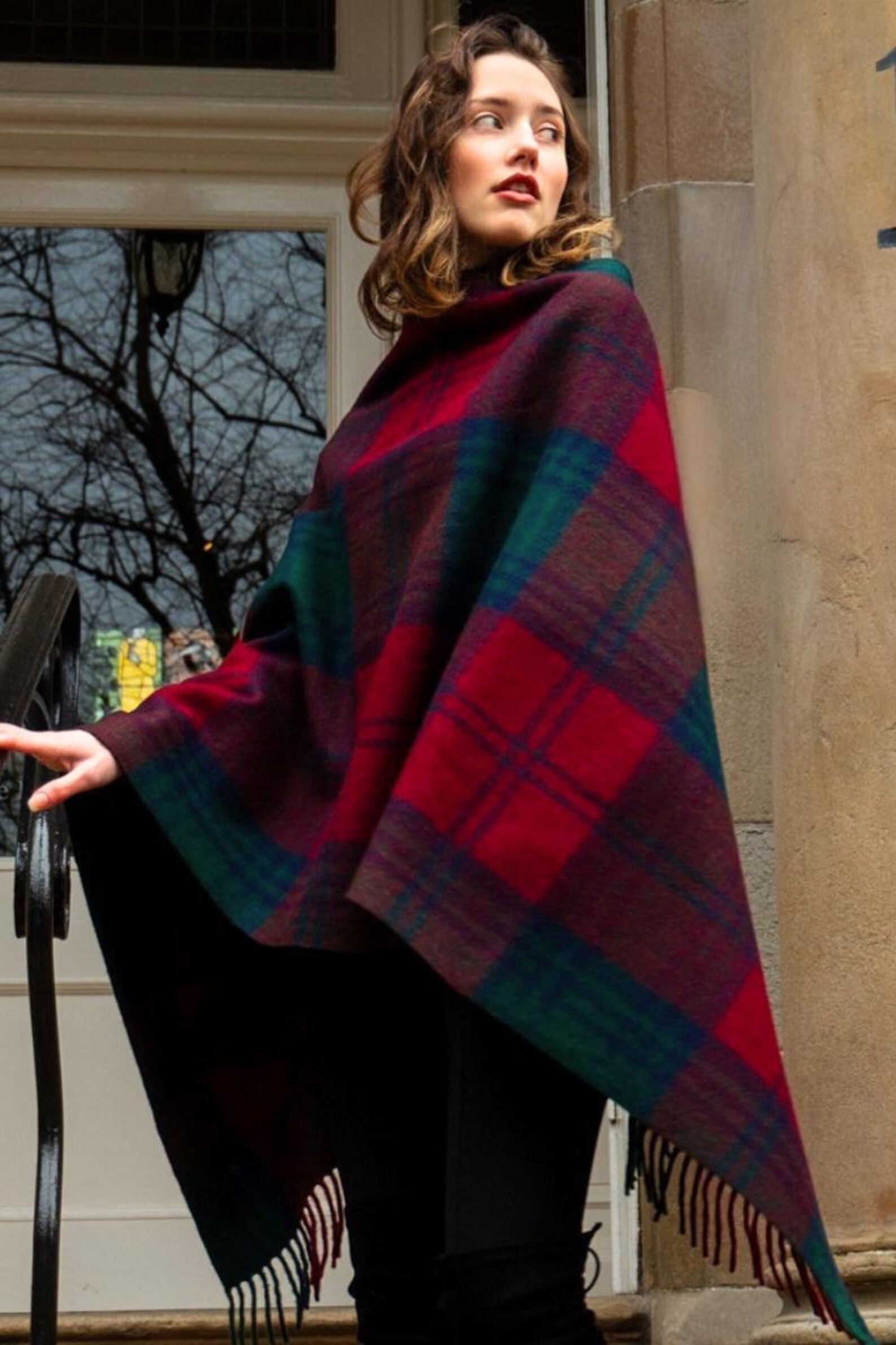 Tartan Poncho (lindsay) - Etsy