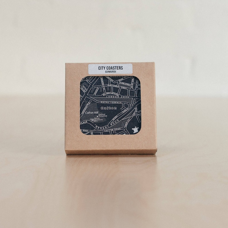 Edinburgh Map - City Coasters - Etsy