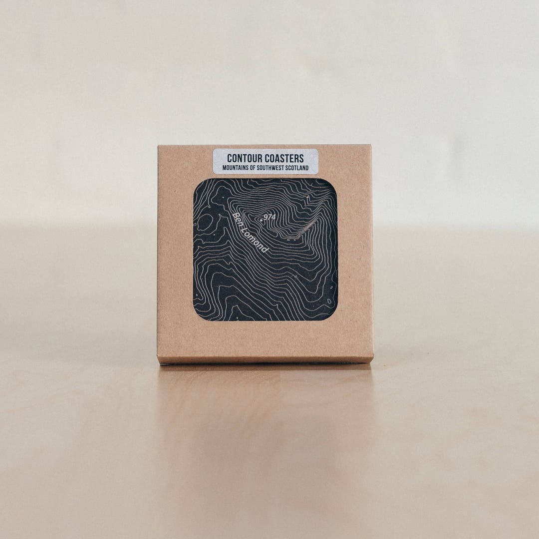 Mountains of Southwest Scotland Maps Contour Coasters - Etsy