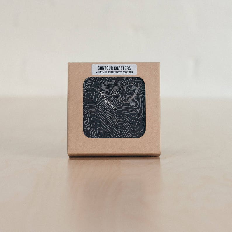 Mountains of Southwest Scotland Maps Contour Coasters - Etsy