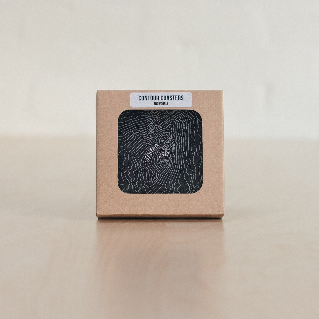Snowdonia Maps - Contour Coasters - Etsy UK