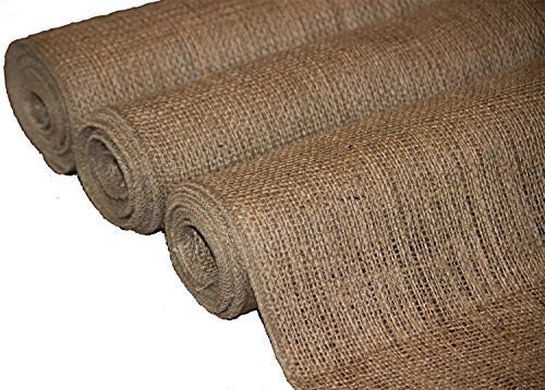 Burlapper Burlap Runner Natural Frayless Edge, 12" X 72" (3-pack, 6 ...