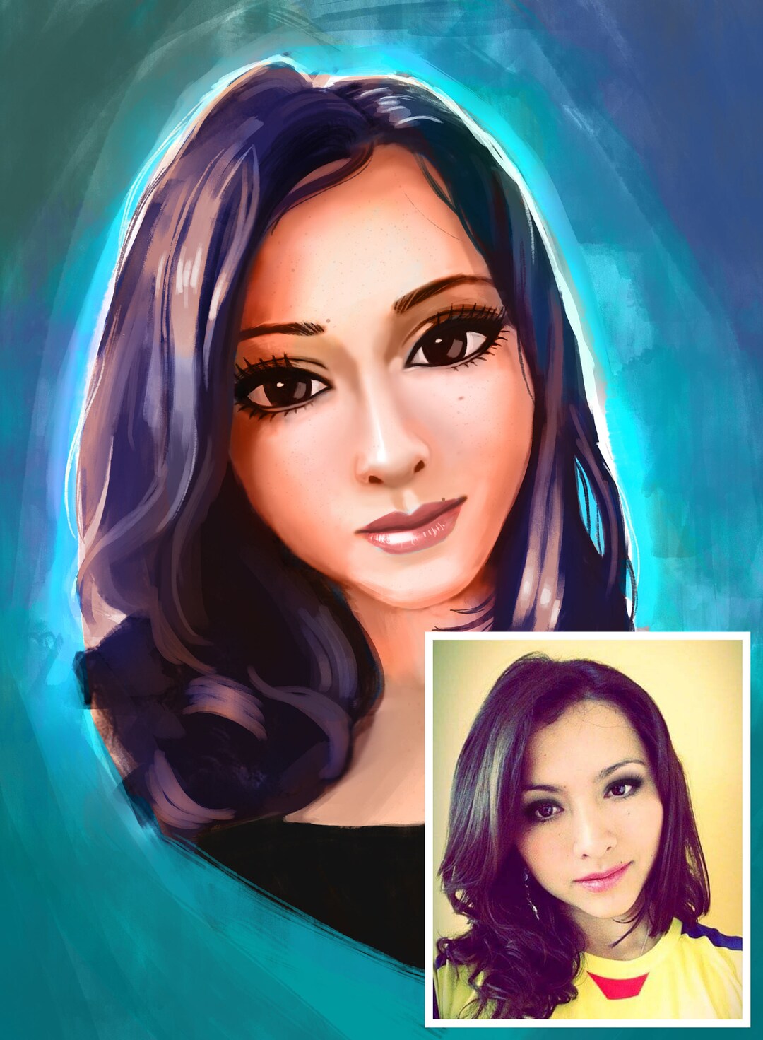Custom Portrait, Custom Portrait From Photo, Realistic Portrait ...