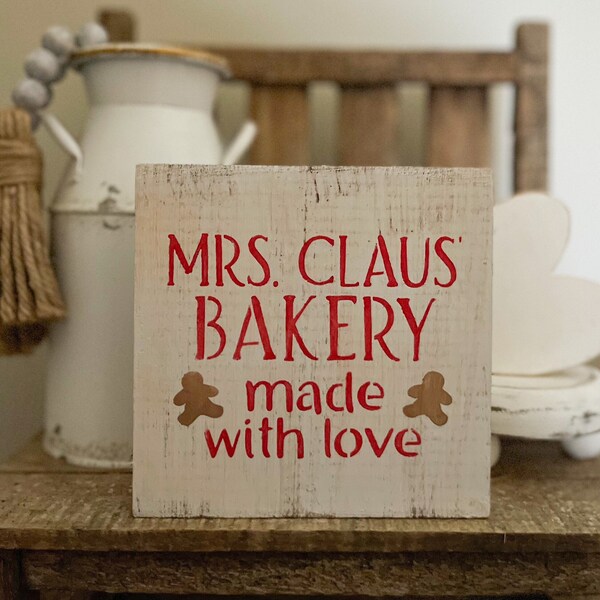 Mrs Claus Bakery Sign - Etsy
