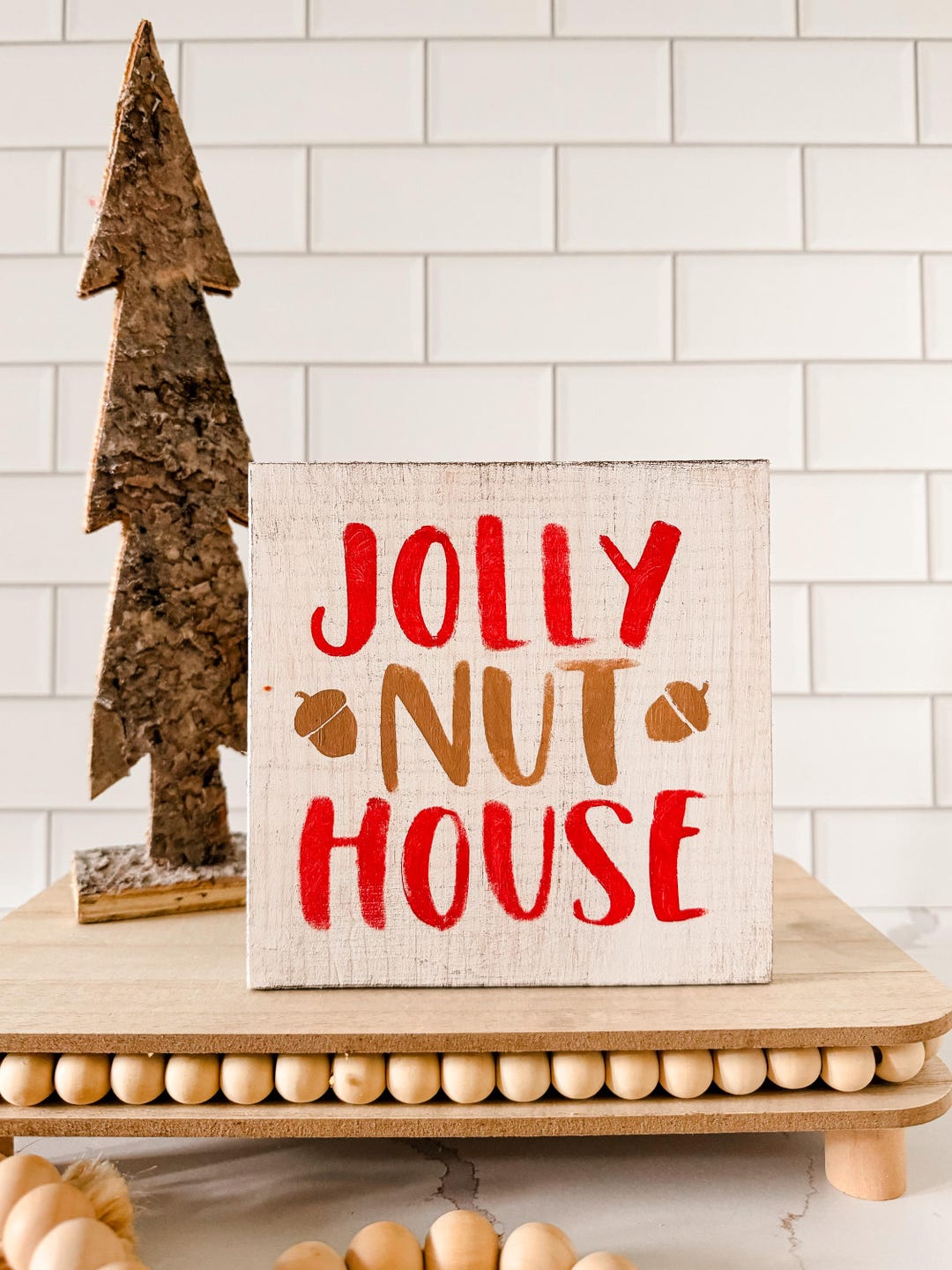 Christmas Sign, Jolly Nut House, Holiday Home Decor, Small Wood Signs ...