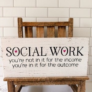 Social Worker Gift, Office Decor, Wooden Sign - Etsy