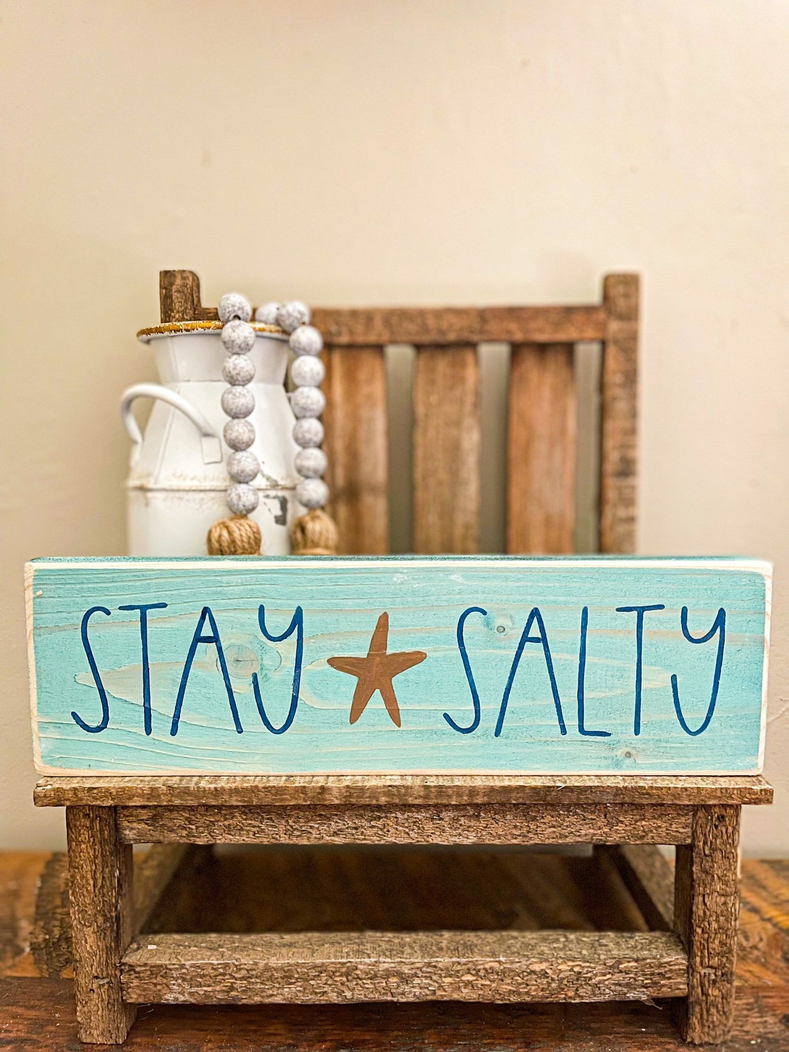Beach Sign Beach Decor Ocean Sign Stay Salty Farmhouse - Etsy