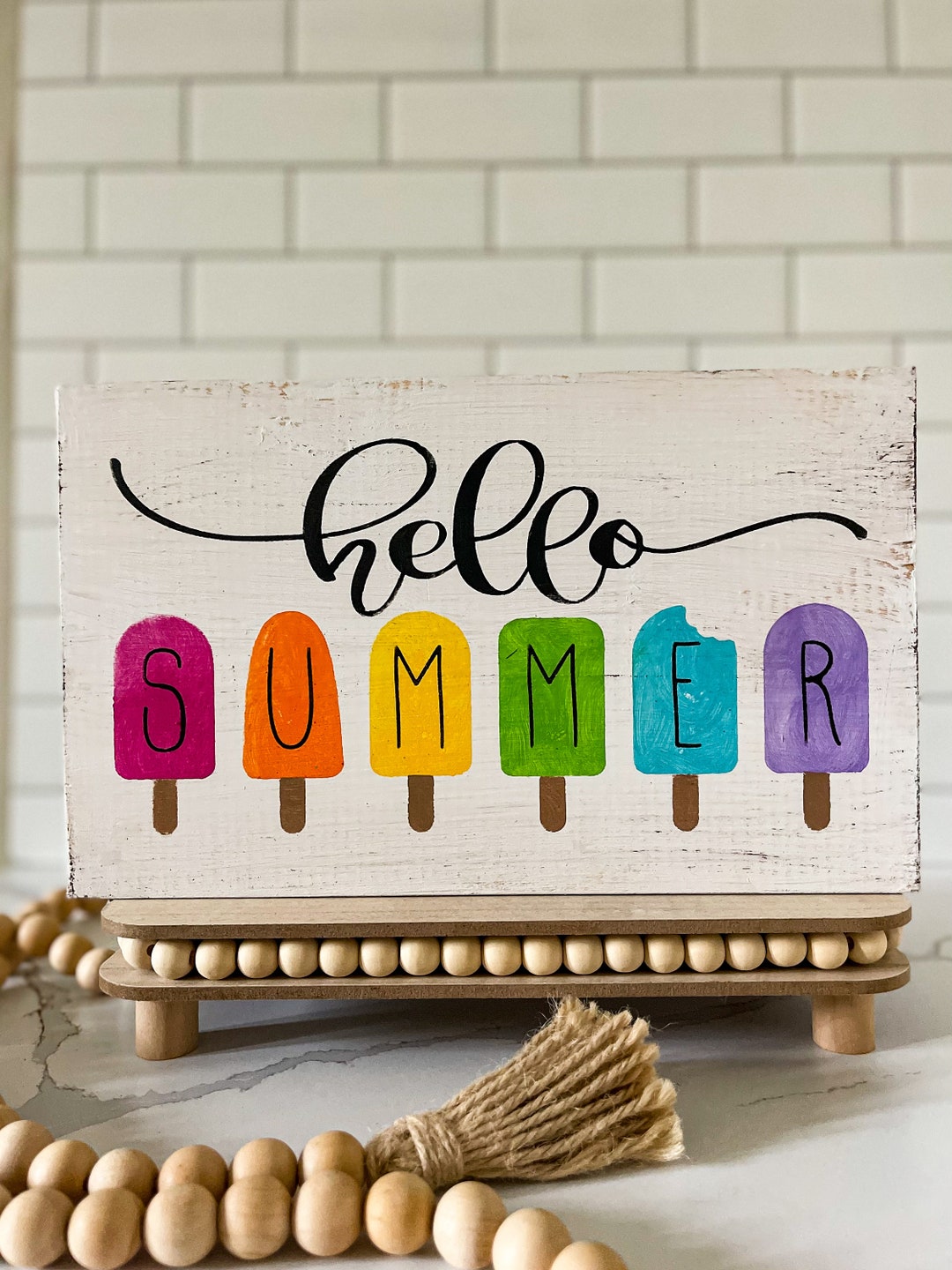 Summer Decor, Summer Wood Sign, Popsicle Sign, Hand Painted Signs - Etsy