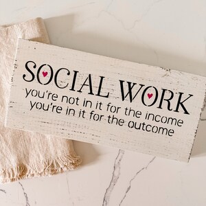 Social Worker Sign, Social Worker Gift, Office Decor - Etsy