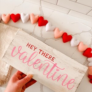 Valentine's Day Sign, Hey There Valentine, Wooden Valentine Day Sign ...