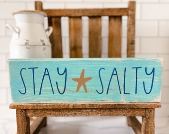 Stay Salty Sign, Rustic Pallet Sign, Salty Girl Sign, Salty Personality ...