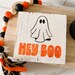 Hey Boo Wood Sign, Ghost Sign, Halloween Tiered Tray, Fall Home Decor ...