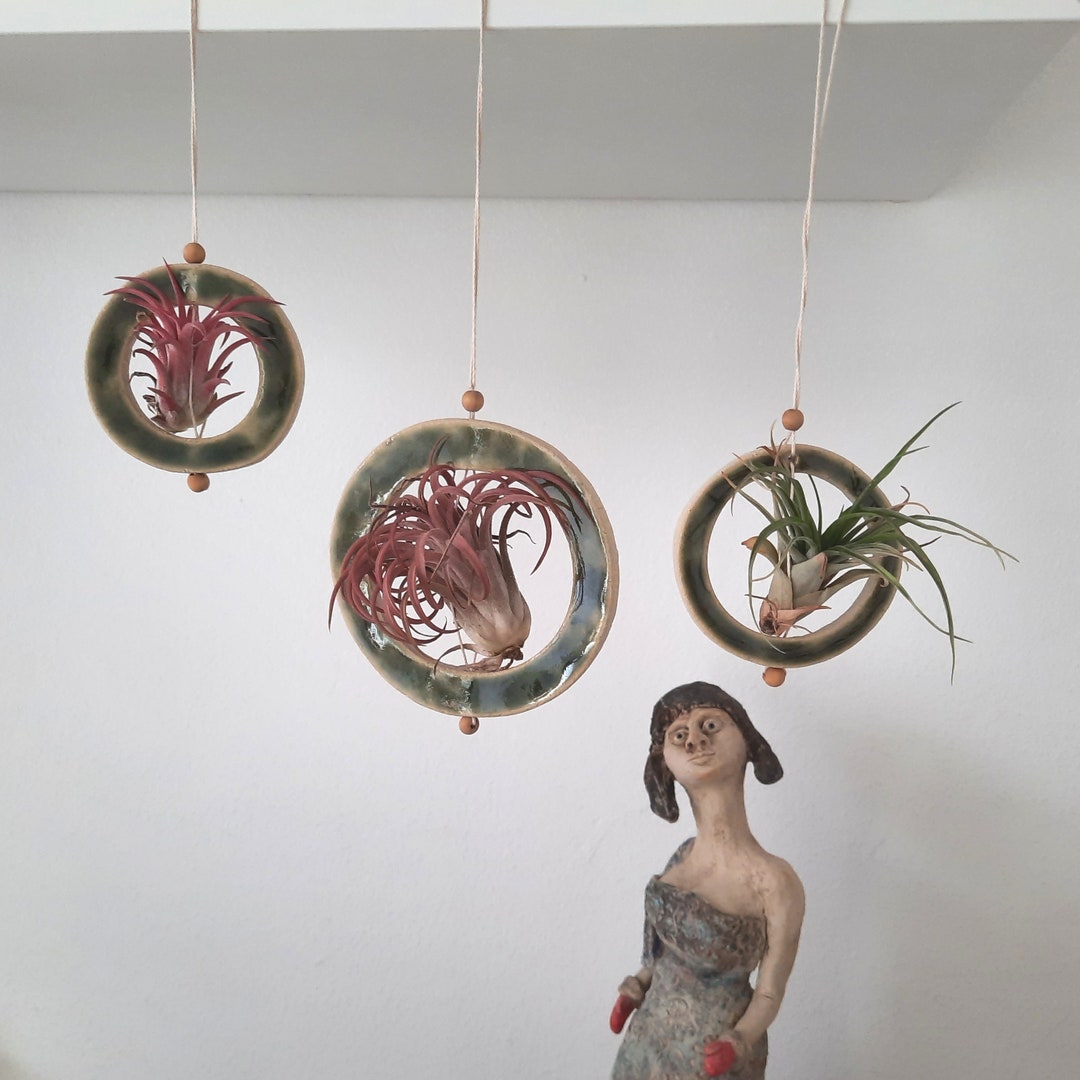Air Plant Hangers Ceramic 3 Pieces - Etsy
