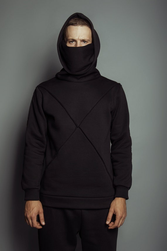 Black Sweatshirt/sweatshirt/black Clothes/black Style/men | Etsy