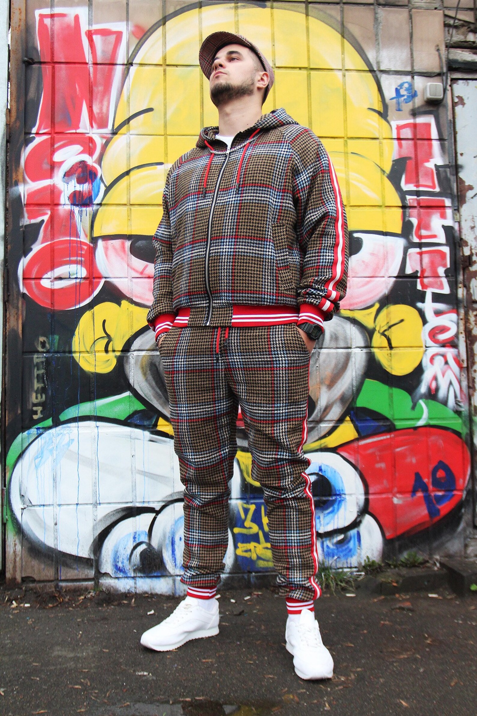 Tracksuit Gentlemen/gentlemen/tracksuit Men/tartan Tracksuit - Etsy