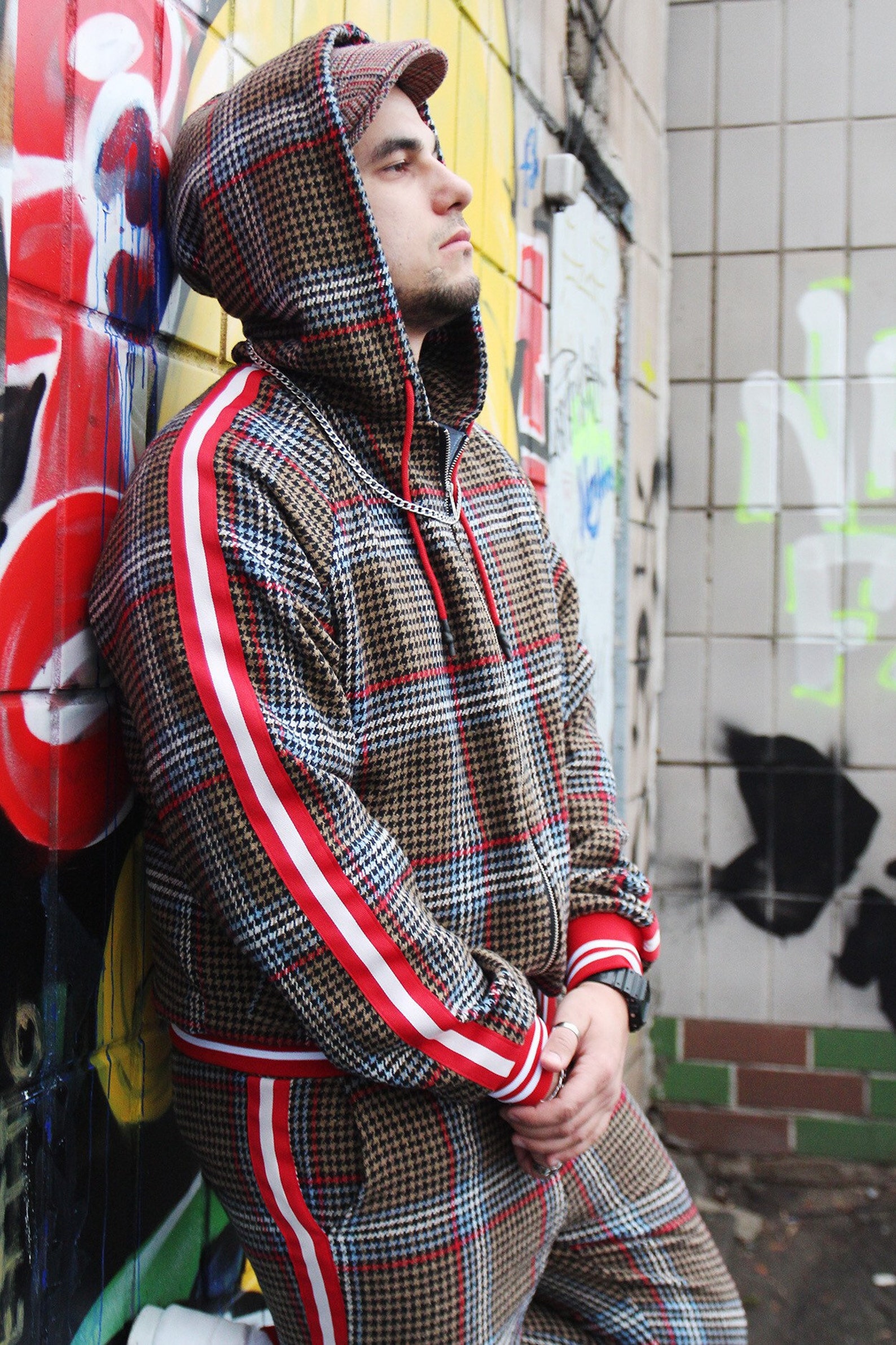 Tracksuit Gentlemen/gentlemen/tracksuit Men/tartan Tracksuit - Etsy