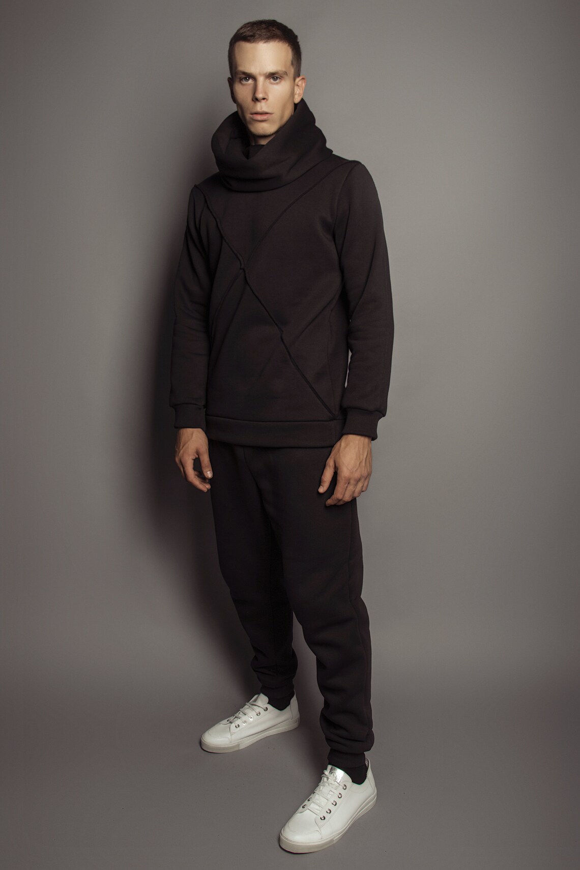 Black Sweatshirt/sweatshirt/black Clothes/black Style/men - Etsy