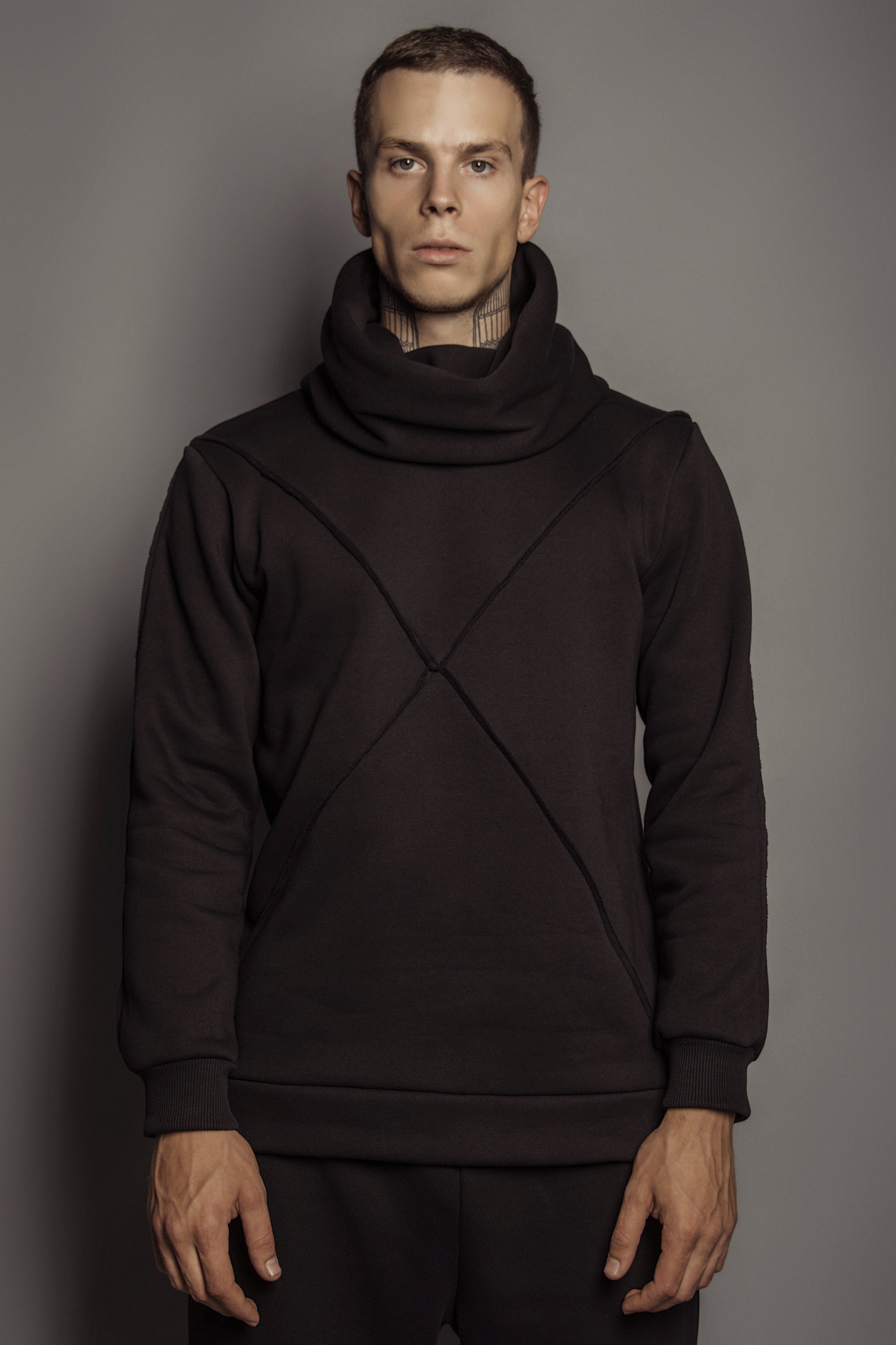 Black Sweatshirt/sweatshirt/black Clothes/black Style/men - Etsy