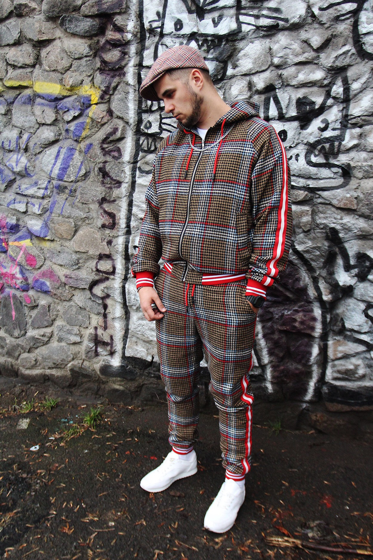 Tracksuit Gentlemen/gentlemen/tracksuit Men/tartan Tracksuit - Etsy