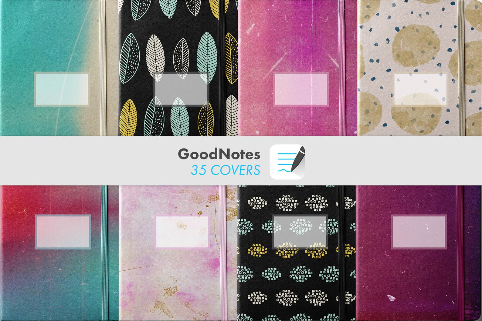 Set of 35 Goodnotes Covers - Etsy