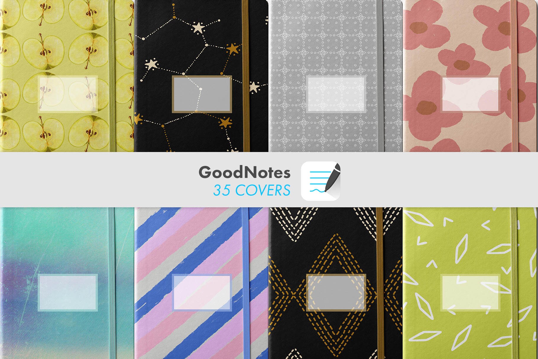 Set of 35 Goodnotes Covers - Etsy