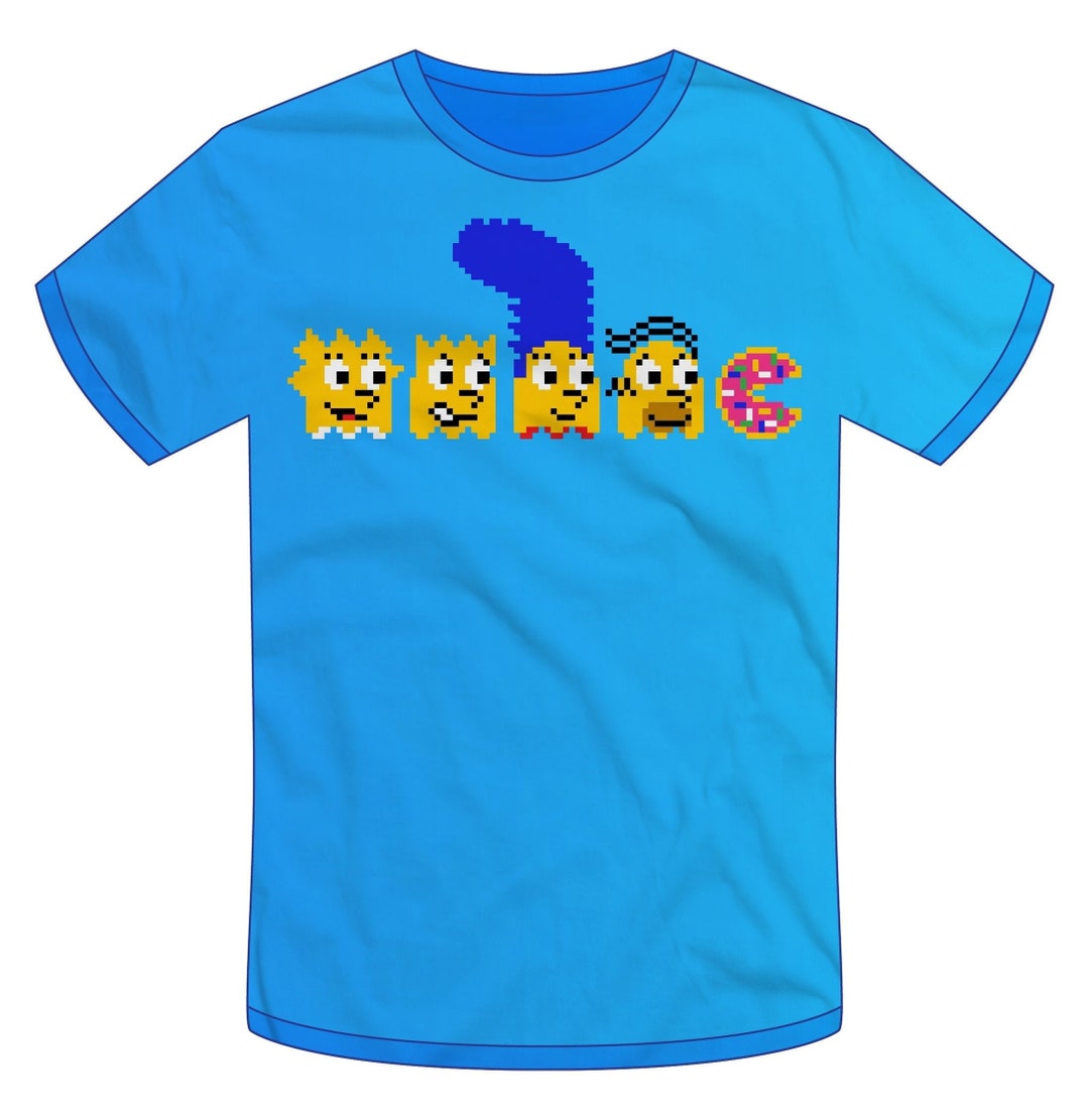 Simpsons / 8-bit "springfield Ghosts" T-shirt | -NEW!- Video Game ...
