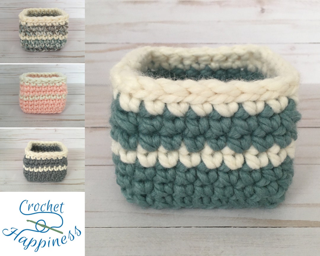 127b. Baskets With Cream Stripe and Trim, Boho Decor, Farmhouse Décor ...