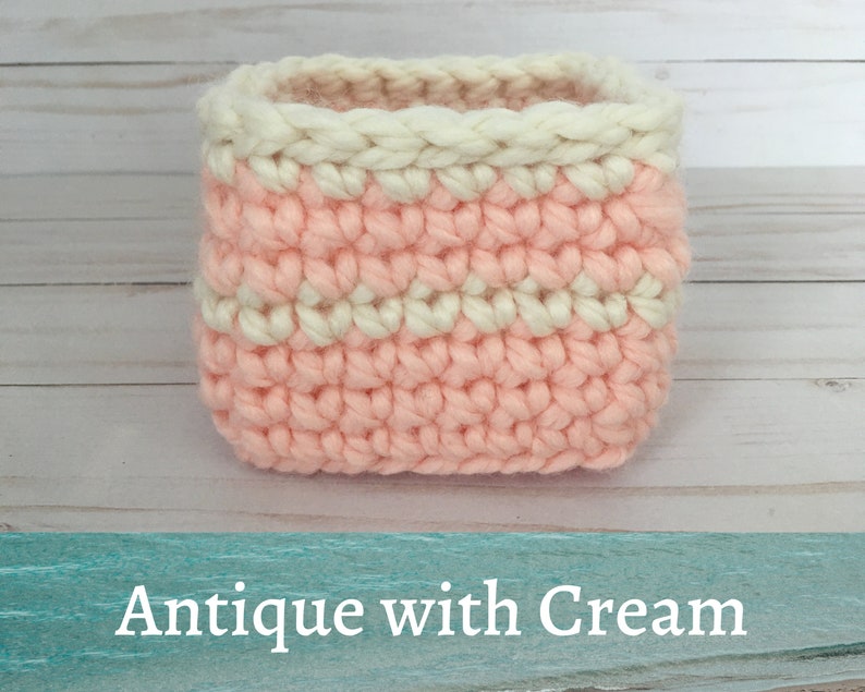 127b. Baskets With Cream Stripe and Trim, Boho Decor, Farmhouse Décor ...