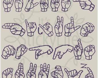 Finger spelling | Etsy