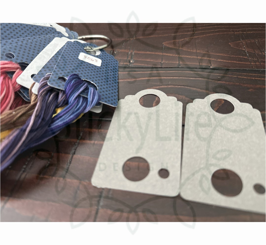 Embroidery Floss Holder Template: Cross Stitch Thread Drops (digital ...