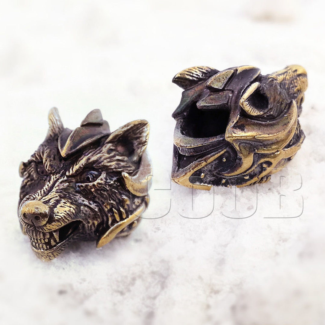 Author's EDC Bead Charm Necklace Pendant Bead WOLF FENRIR for Bracelet ...
