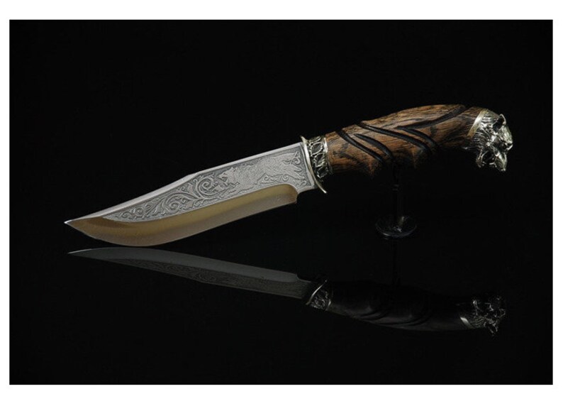 Author's Knife Custom Handmade Knife WOLF for Tourist | Etsy