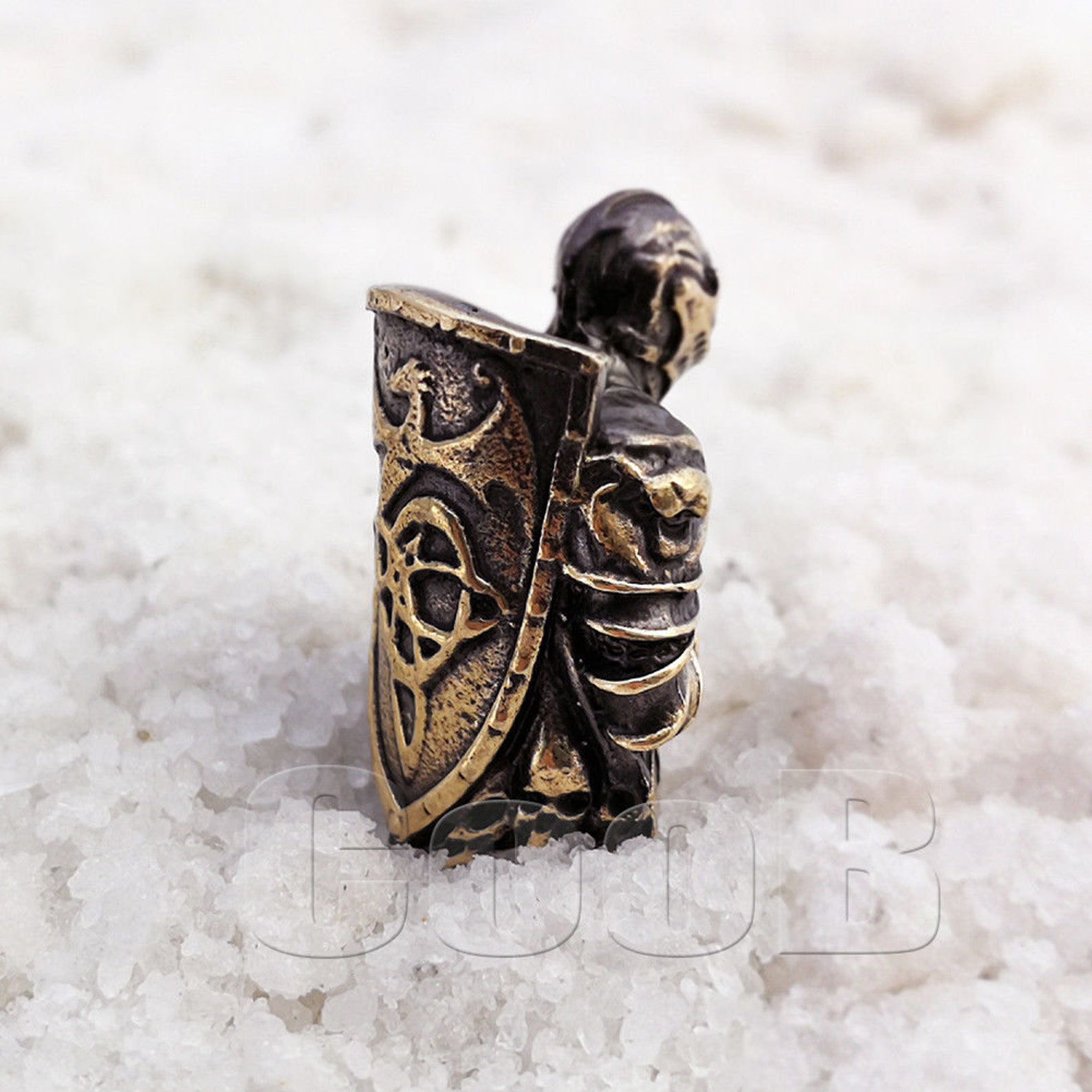 Author's EDC Bead Charm Necklace Pendant Bead Knight Dark - Etsy