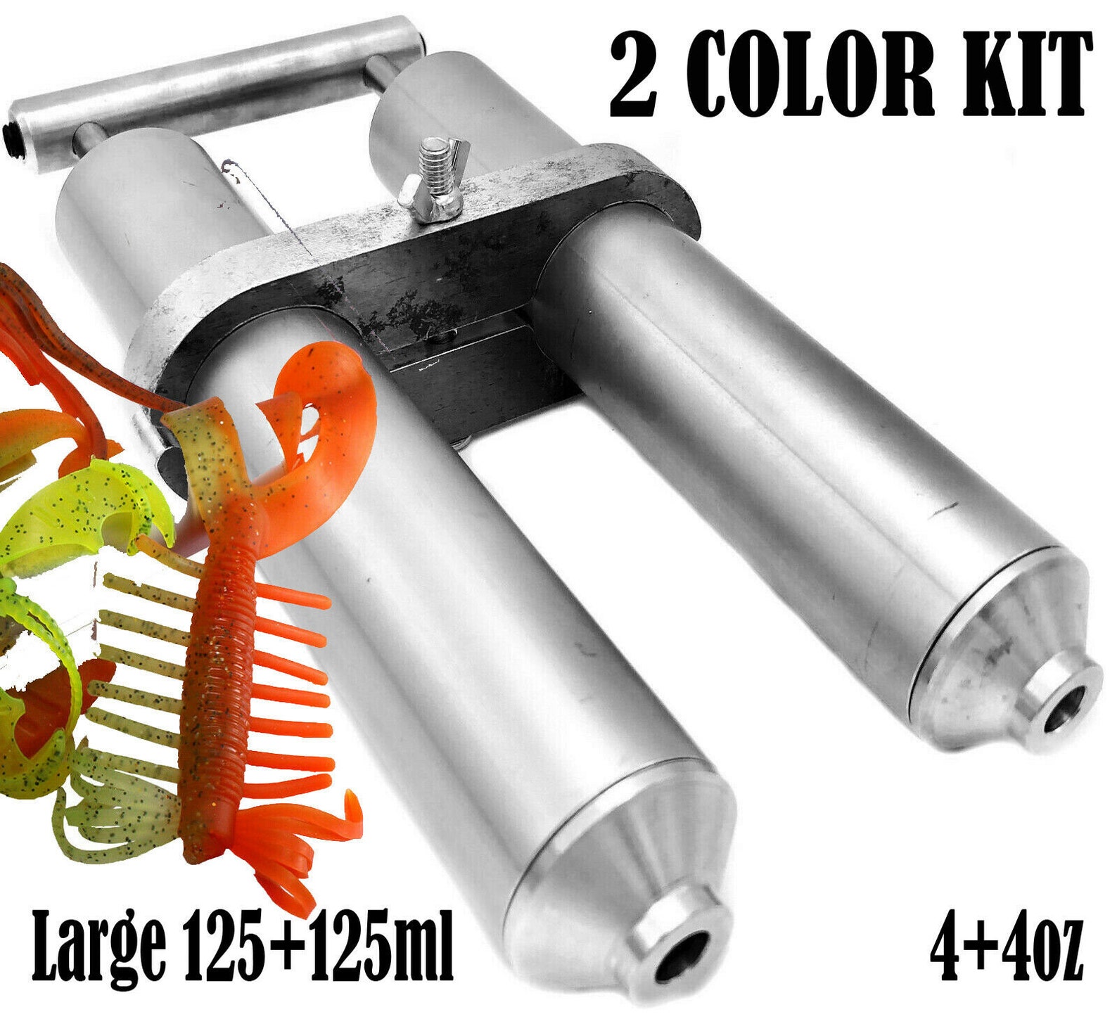 Aluminium Injector for Soft Lure Bait Mold Fishing Plastisol Dual Color ...