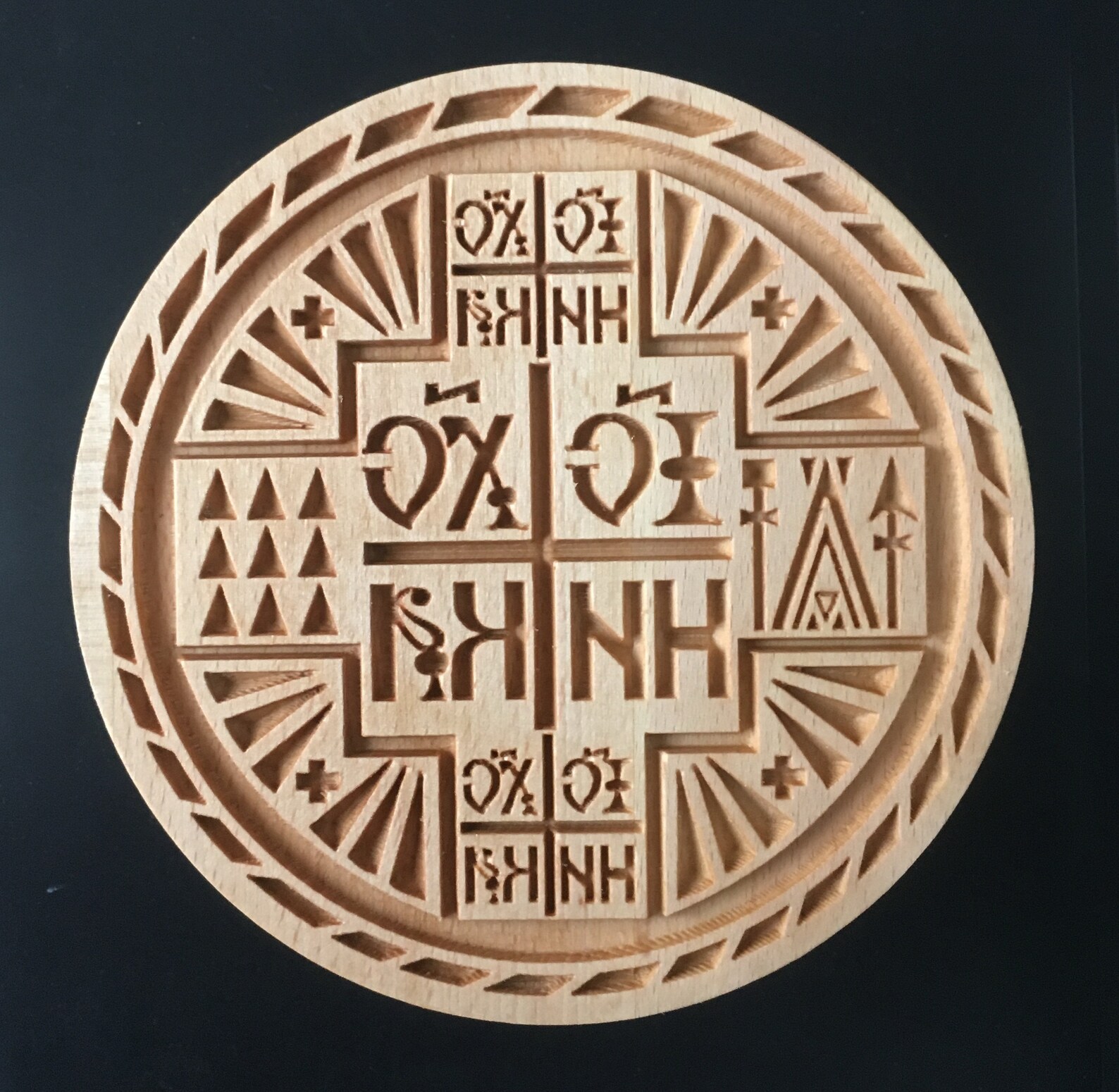 GRECIAN Wooden Stamp for Holy Bread Orthodox Liturgy Traditional ...