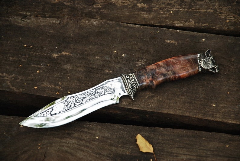 Author's Knife Custom Handmade Knife WILD BOAR for | Etsy