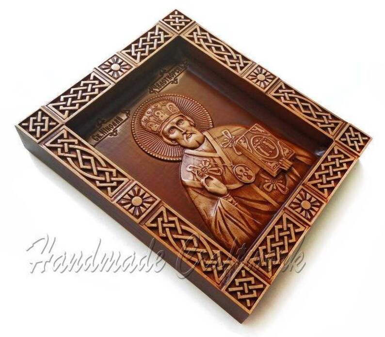 Awesome Wooden Carved Large Icon / Icons St. Saint Nicholas - Etsy
