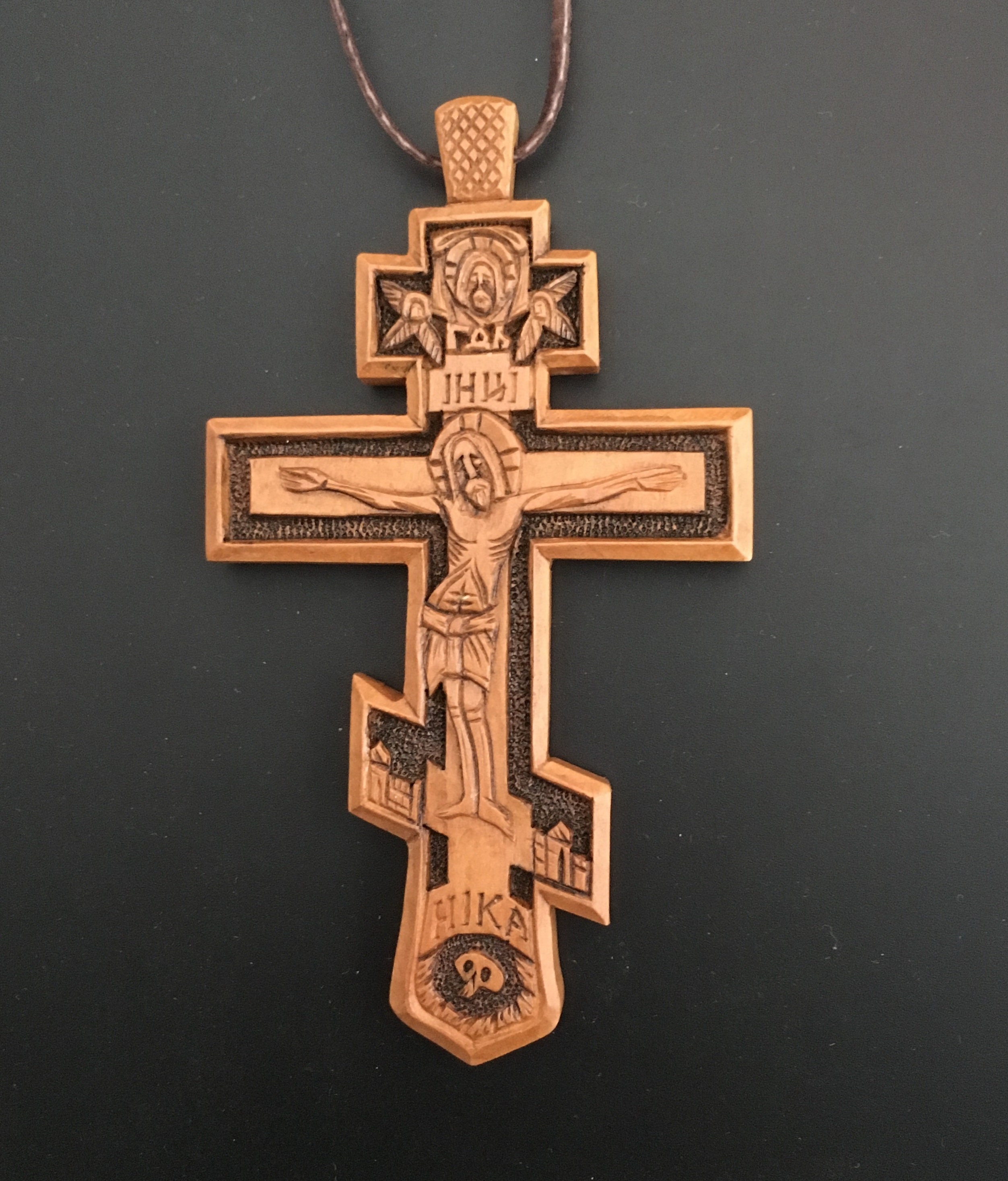 Exclusive Orthodox Pectoral Neck Cross Wooden Handmade | Etsy