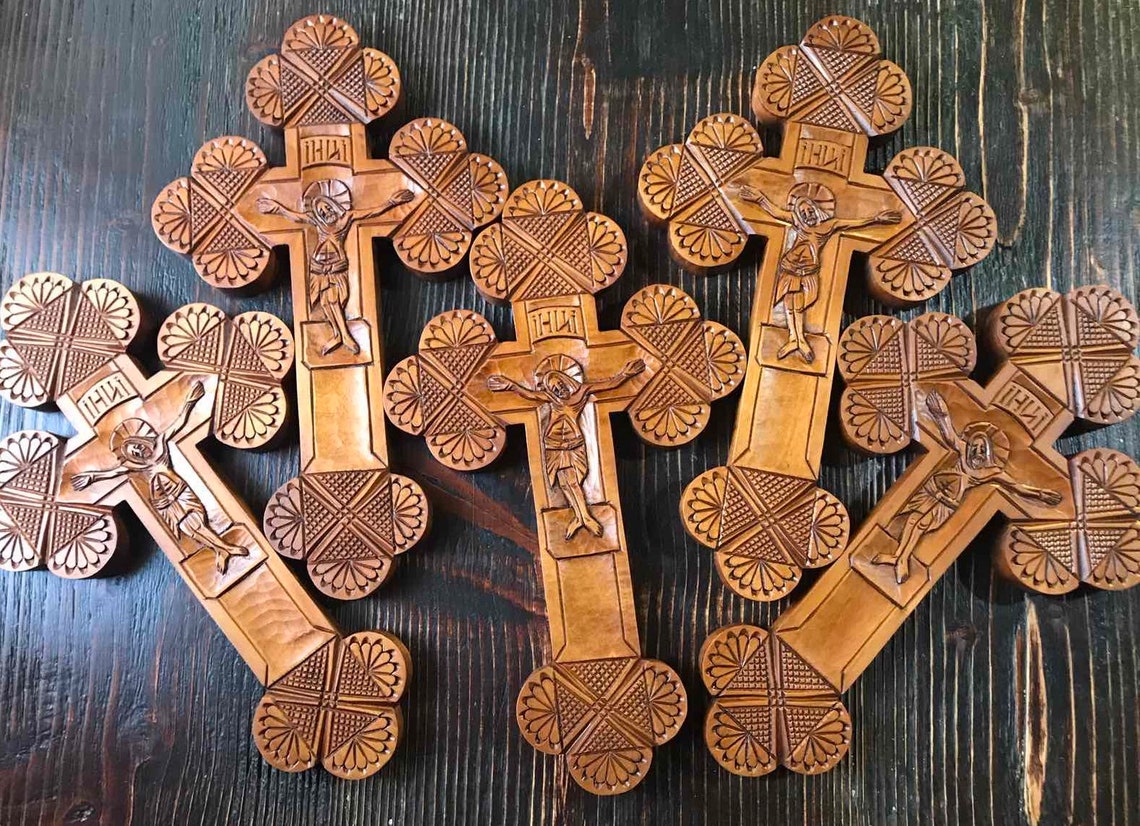 Exclusive Handmade Decorative Catholic Orthodos Wooden Wall Cross ...