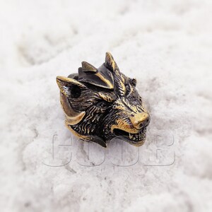Author's EDC Bead Charm Necklace Pendant Bead WOLF FENRIR for Bracelet ...