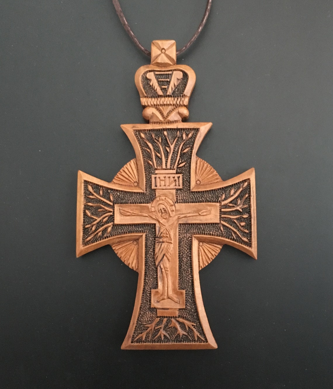 Super Exclusive Orthodox Pectoral Neck Cross Wooden Handmade - Etsy