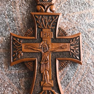 Super Exclusive Orthodox Pectoral Neck Cross Wooden Handmade Crucifix ...