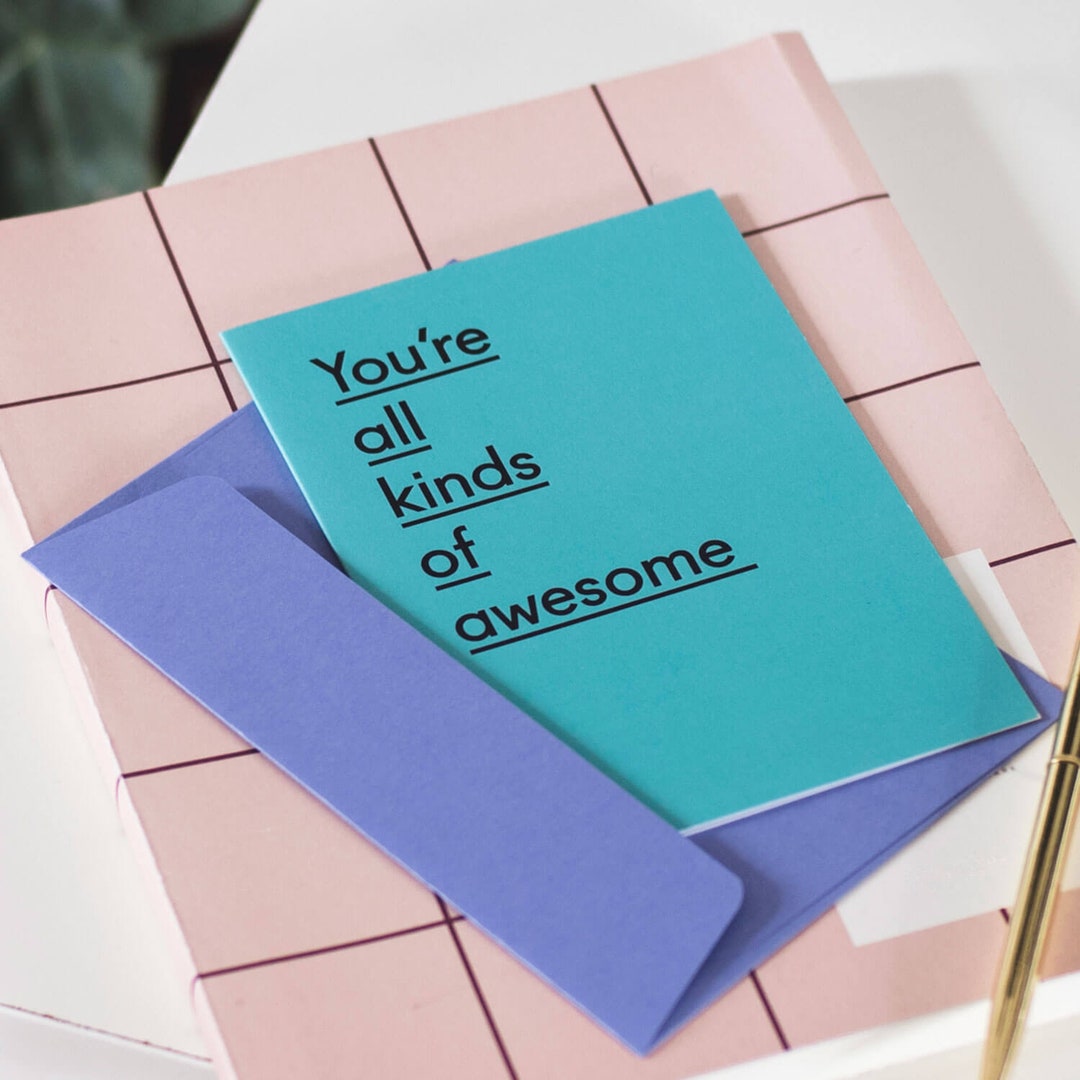 Funny Valentine's Day Card, You're All Kinds of Awesome - Etsy
