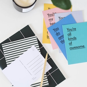 Compliment Card Postcard Pack - Positive Affirmation Postcard Set ...